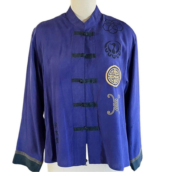 Chico's | Tops | Vintage Silk Jacket With Embroidered Details | Poshmark
